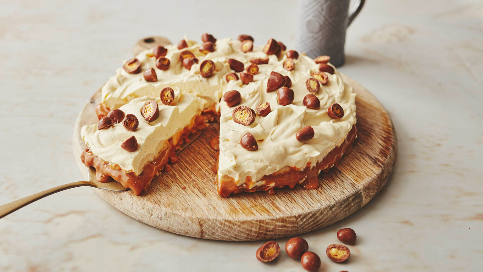 Banana and Cinder Toffee Cream Pie Recipe | Booths Supermarket