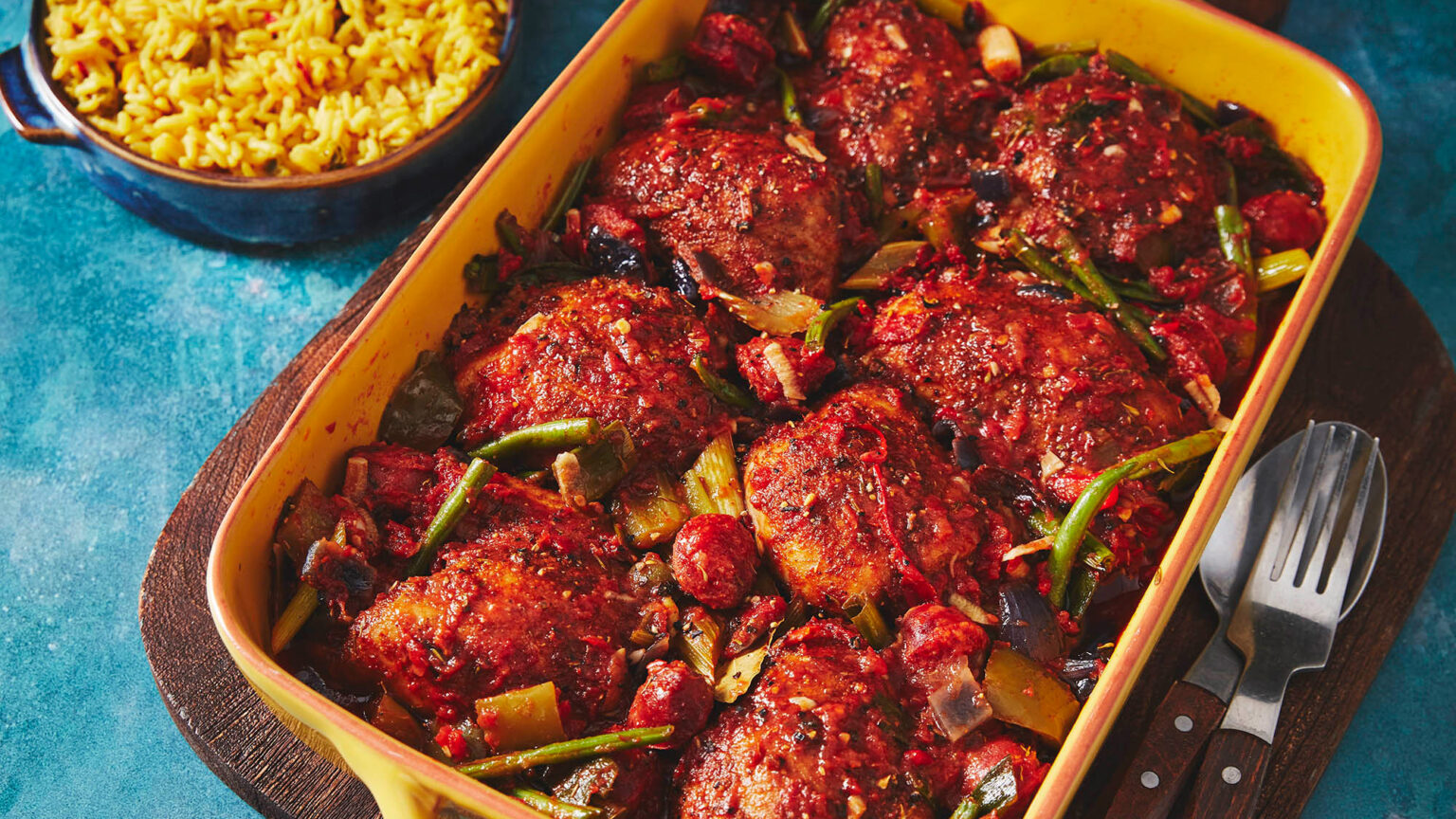 Cajun Style Chicken Thigh Traybake Recipe | Booths Supermarket