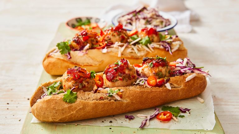 Chilli Chicken Meatball Subs Recipe | Booths Supermarket