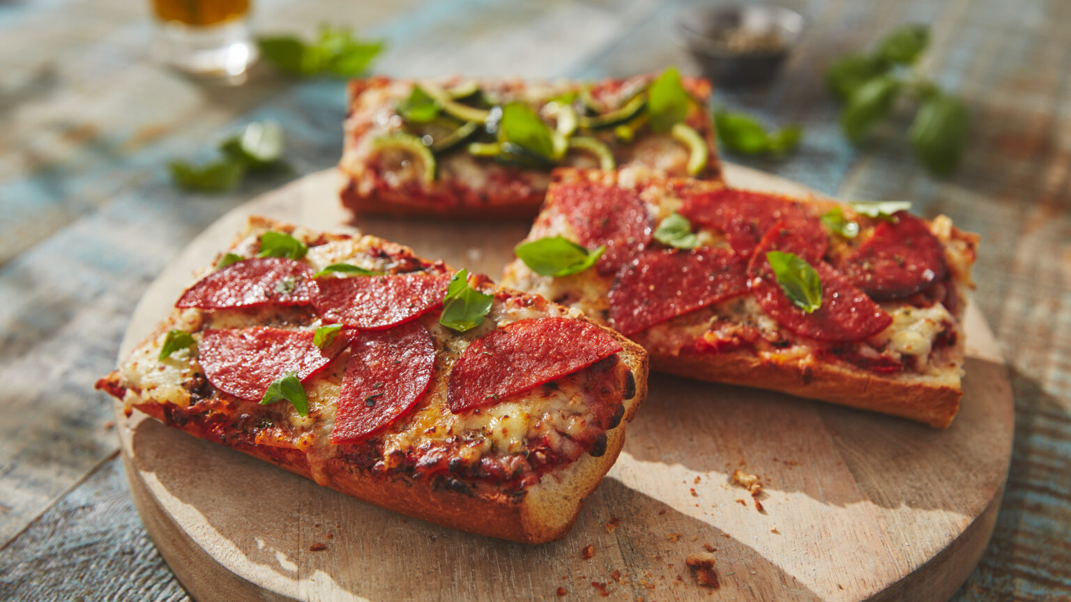 Chorizo French Bread Pizzas Recipe | Booths