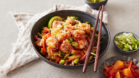 Sweet and Sour Haslet Balls with Edamame Stir Fry Recipe | Booths ...