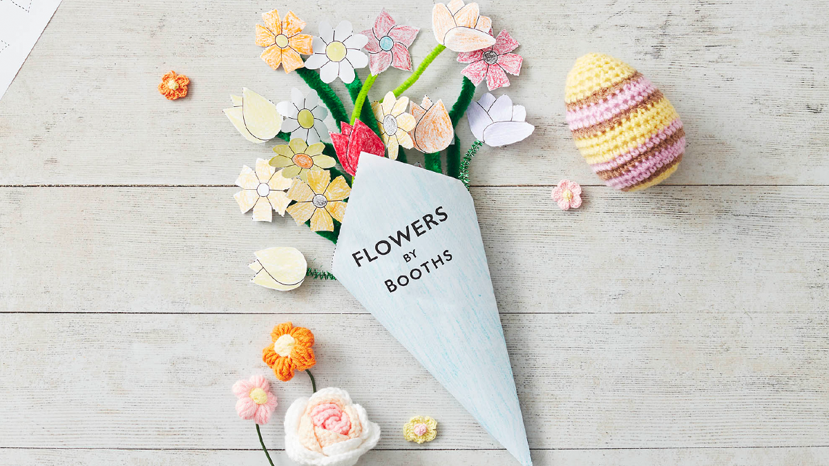Mother's Day Bouquet Craft for Kids - Booths